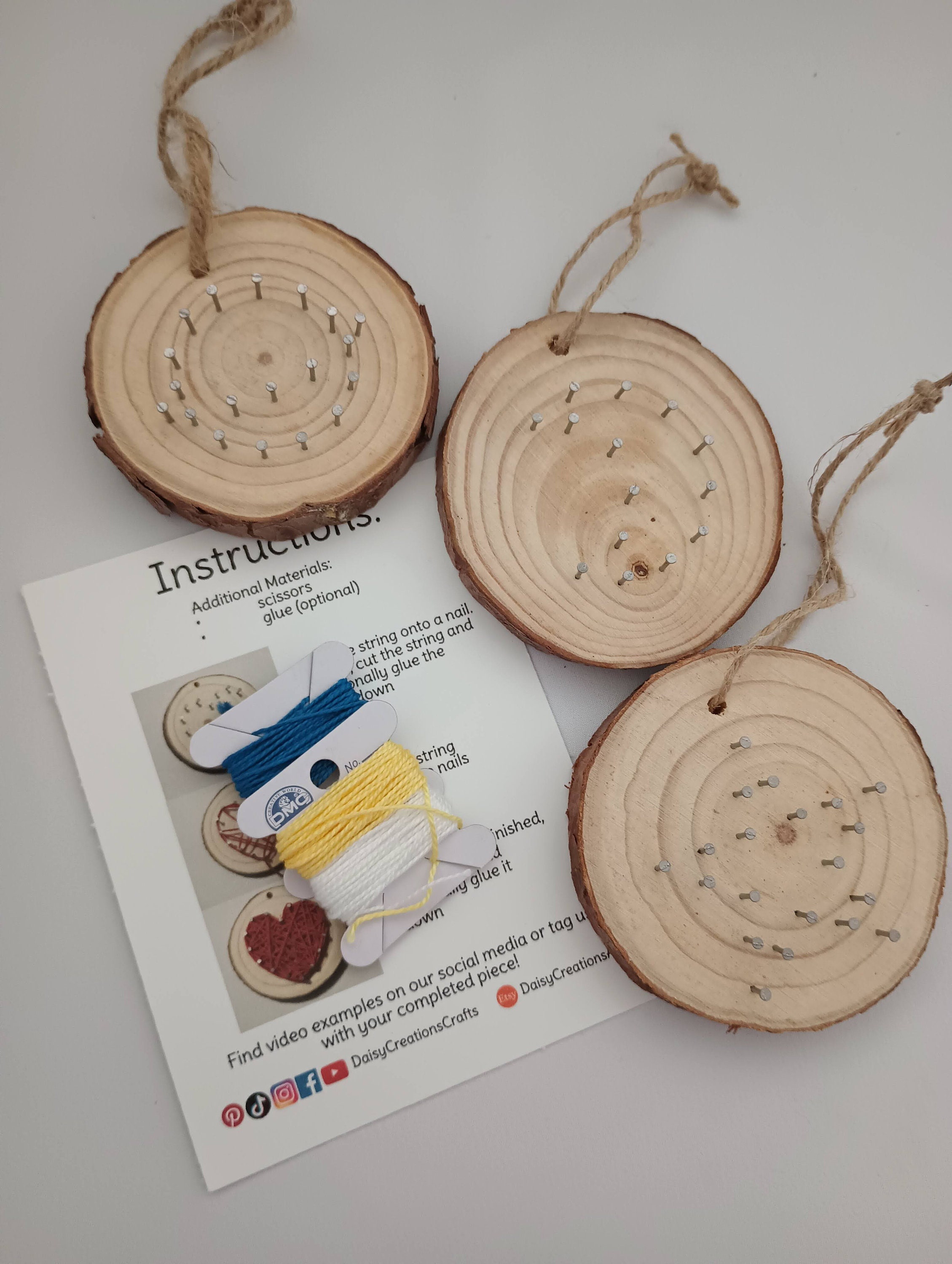 DIY Space String Art Kit - Planet, Moon, Star, Basswood (pre-nailed or ...