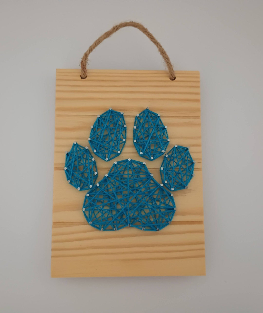 DIY Kit Paw Print String Art Kit. Choose Nails Placed in the Wood or ...