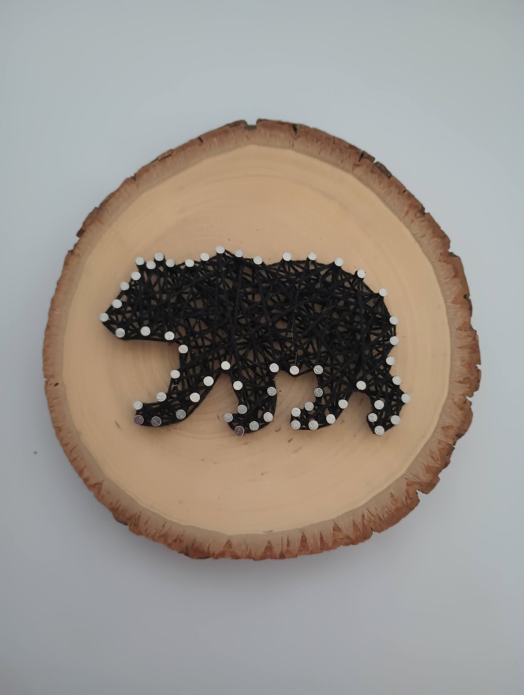 Bear String Art With Custom String Color Options. Handmade on Rustic ...