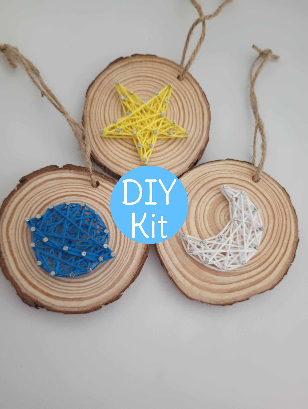 DIY String Art Craft Kit or Completed Space Theme Set -planet, Moon ...