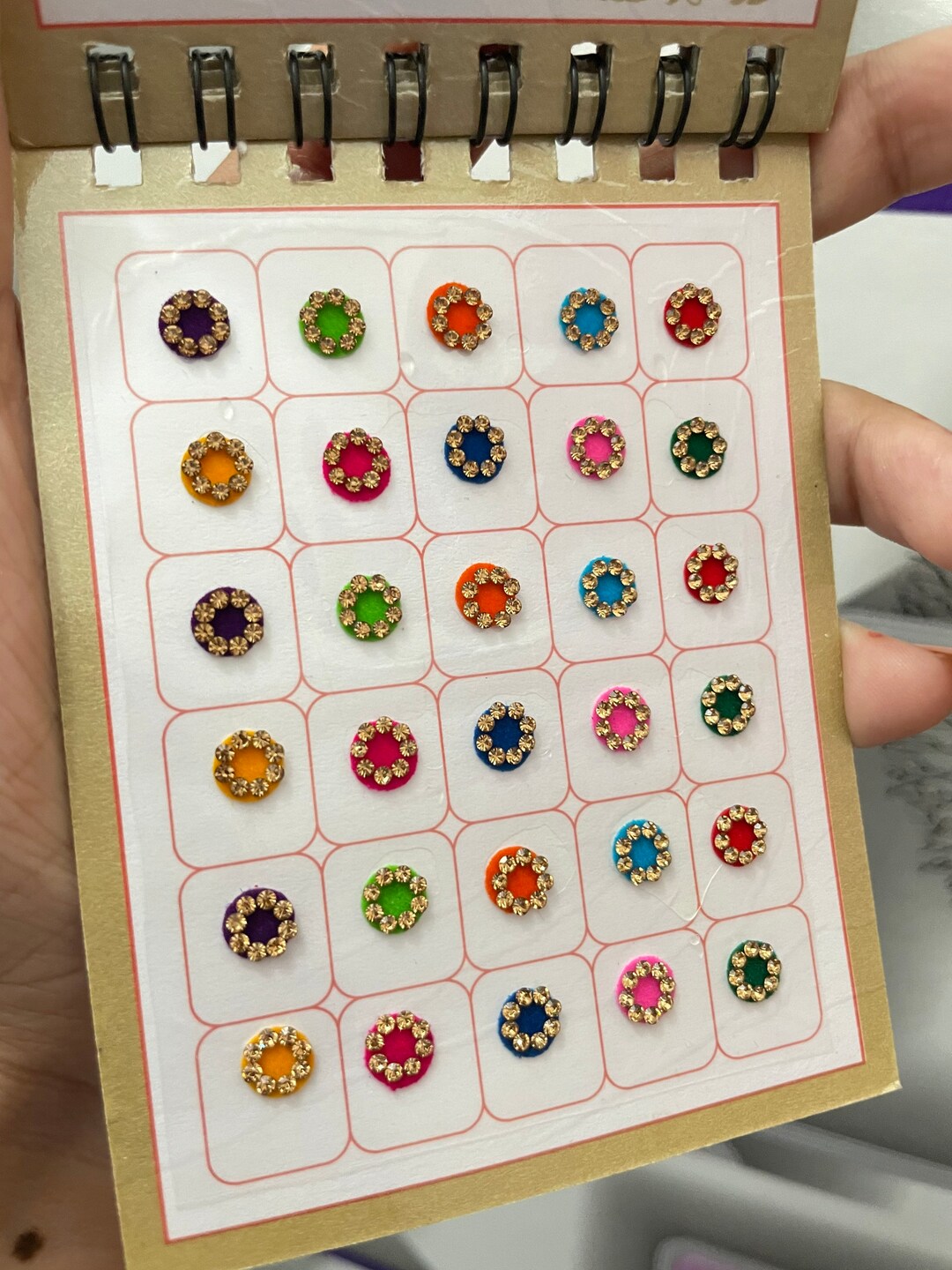 Bindi Booklet/ Indian Bindi / Multi Color Bindi/ Indian Tips / Bindi ...
