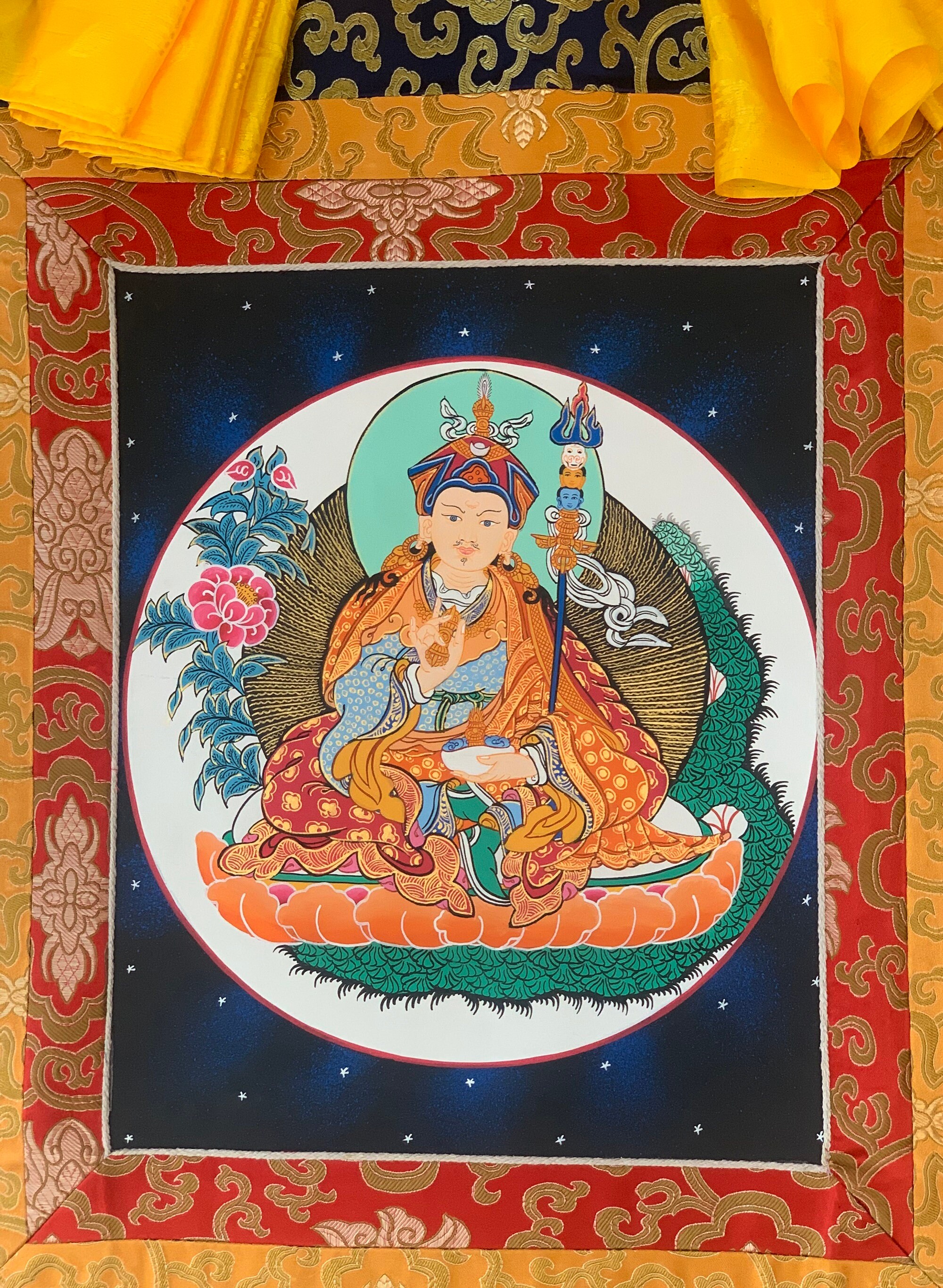 Padmasambhava Guru Rinpoche Thangka Painting Original Art - Etsy