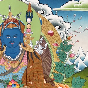 Guru Orgyen Menla/ Guru Rinpoche of Medicine Masterpiece Gold Original ...