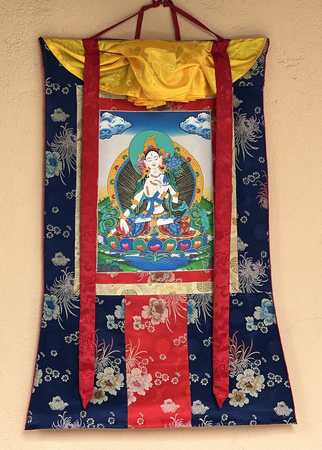 White Tara/mother Tara Goddess of Protection Hand Painted Original ...