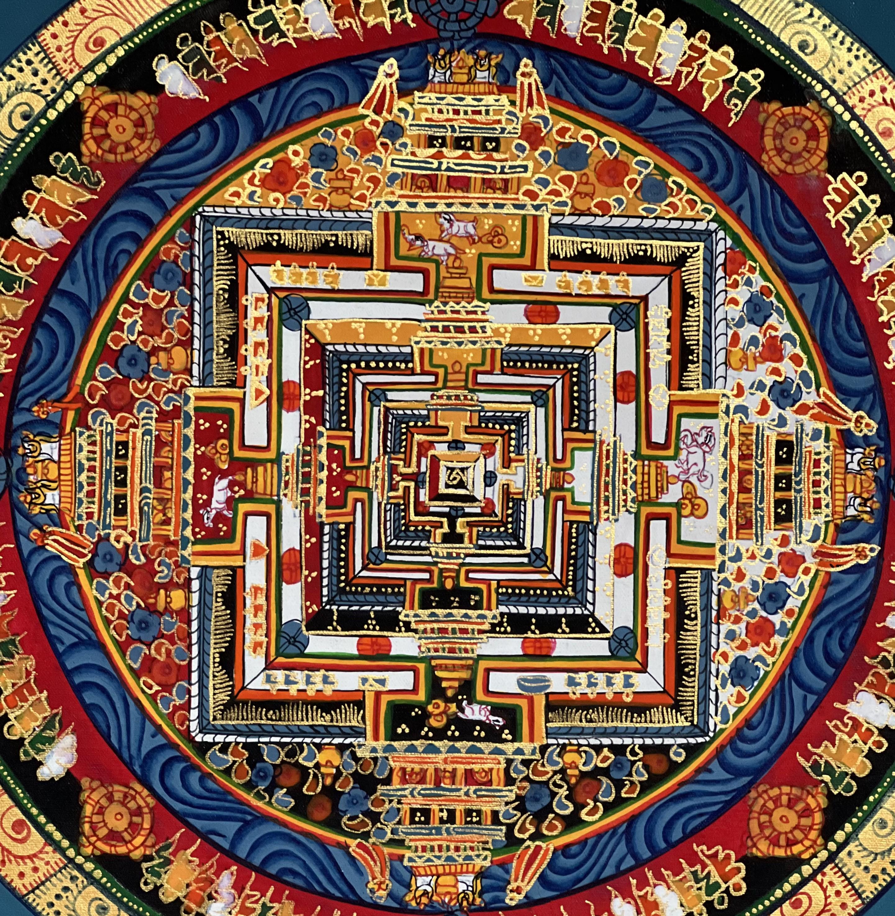 Wheel of Life/ Wheel of Time/ Kalachakra Mandala Original Tibetan ...