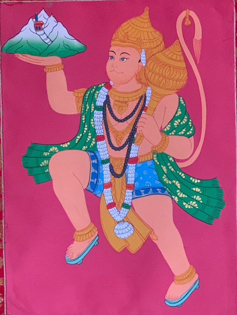 Hanumana/hanuman/ Vajrangavali/ Monkey God Original Thangka Painting ...