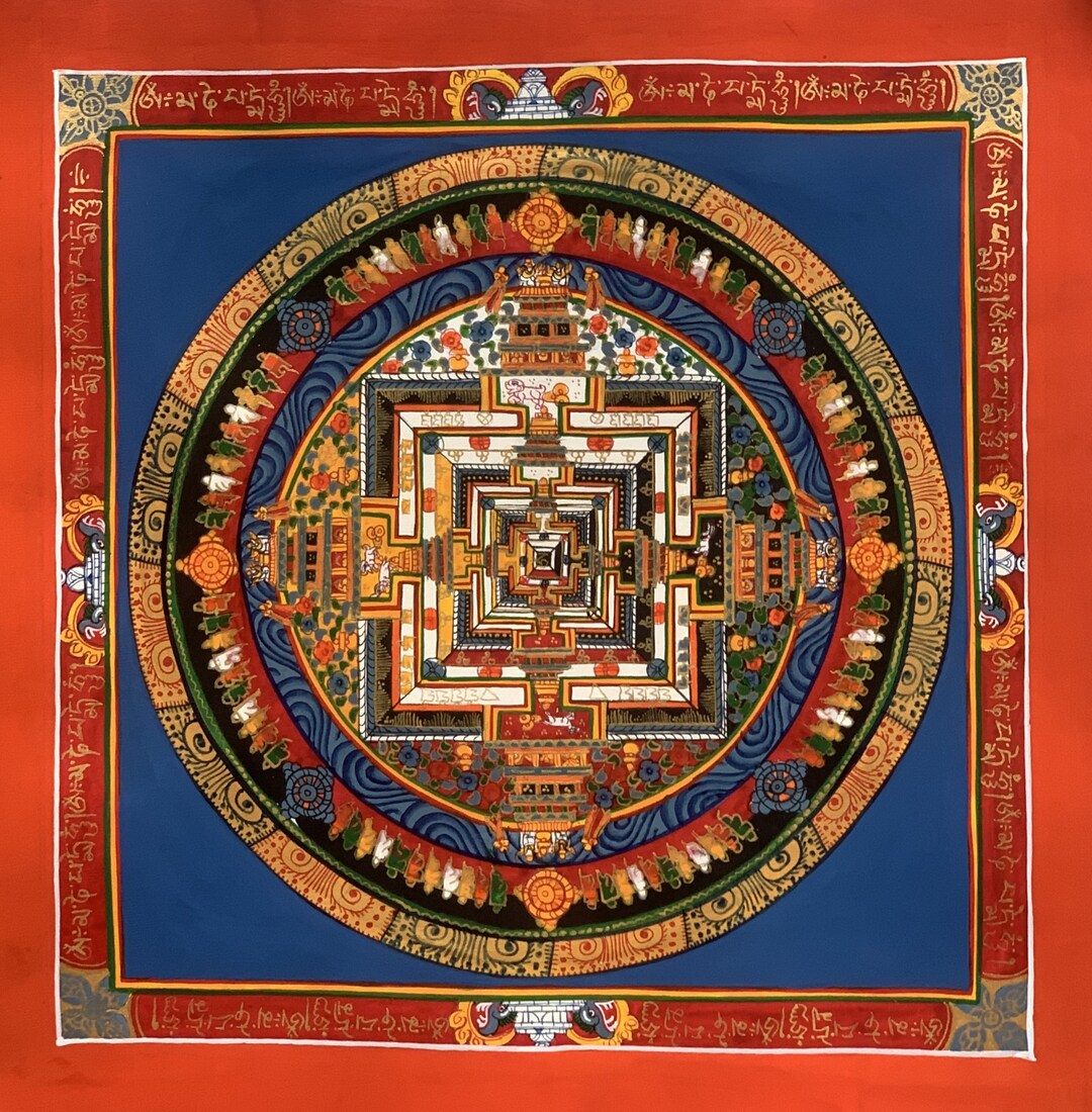 Wheel of Life, Wheel of Time, Kalachakra Mandala Hand Painted Original ...