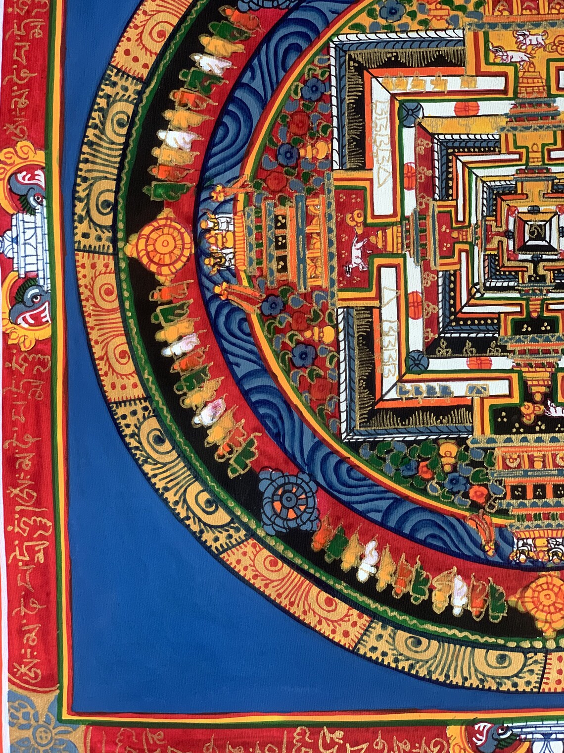 Wheel of Life Wheel of Time Kalachakra Mandala Hand Painted - Etsy