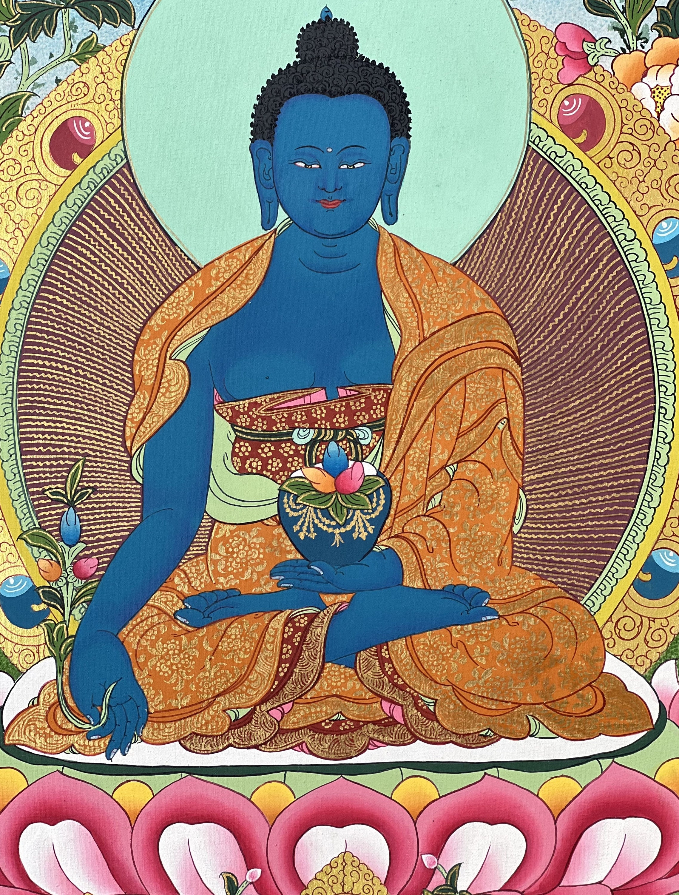 Medicine Buddha Medicine Guru Bhaisajyaguru Masterpiece Gold - Etsy