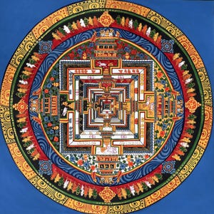 Wheel of Life/ Wheel of Time/ Kalachakra Mandala Hand Painted Original ...