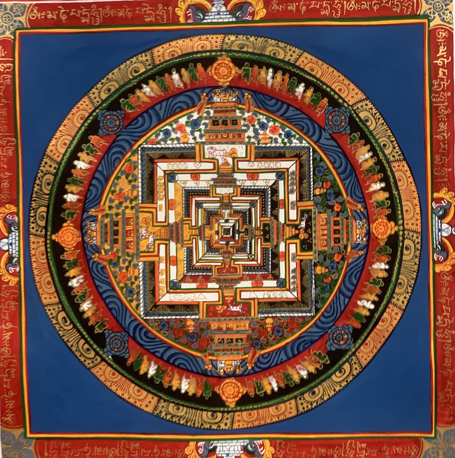 Wheel of Life, Wheel of Time, Kalachakra Mandala Hand Painted Original ...
