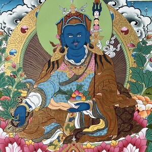 Guru Orgyen Menla/ Guru Rinpoche of Medicine Masterpiece Gold Original ...