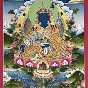 Guru Orgyen Menla/ Guru Rinpoche of Medicine Artist Signed Masterpiece ...