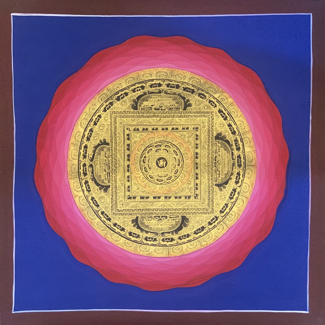 Rainbow Mantra Mandala Wheel of Life Wheel of Time Tibetan - Etsy