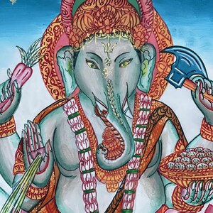 Lord Ganesha Ganesh Ganapati Vinayaka Master Quality Newari Paubha ...