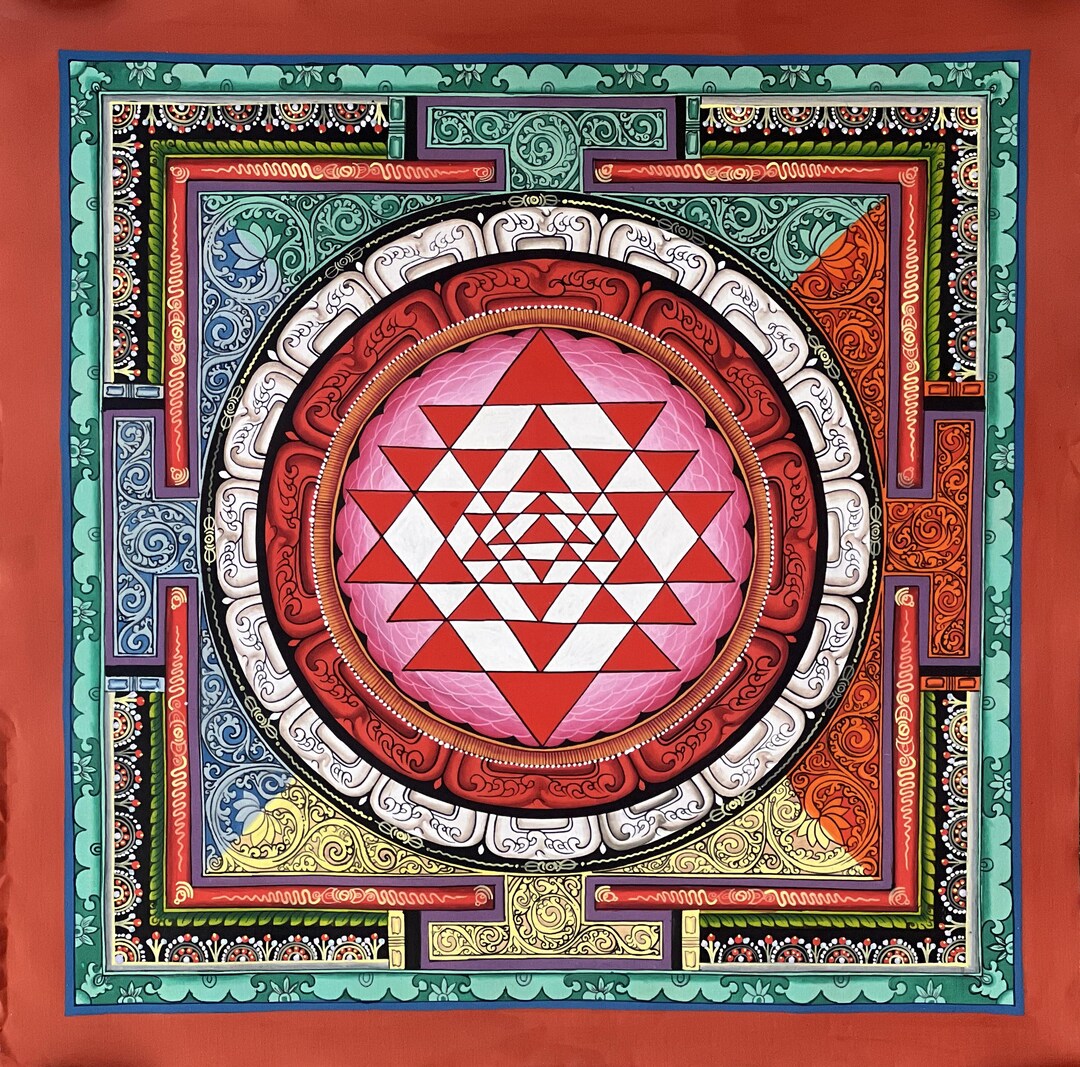 Shree Yantra/ Sriyantra/ Sri Yantra/ Shri Yantra Mandala Large ...