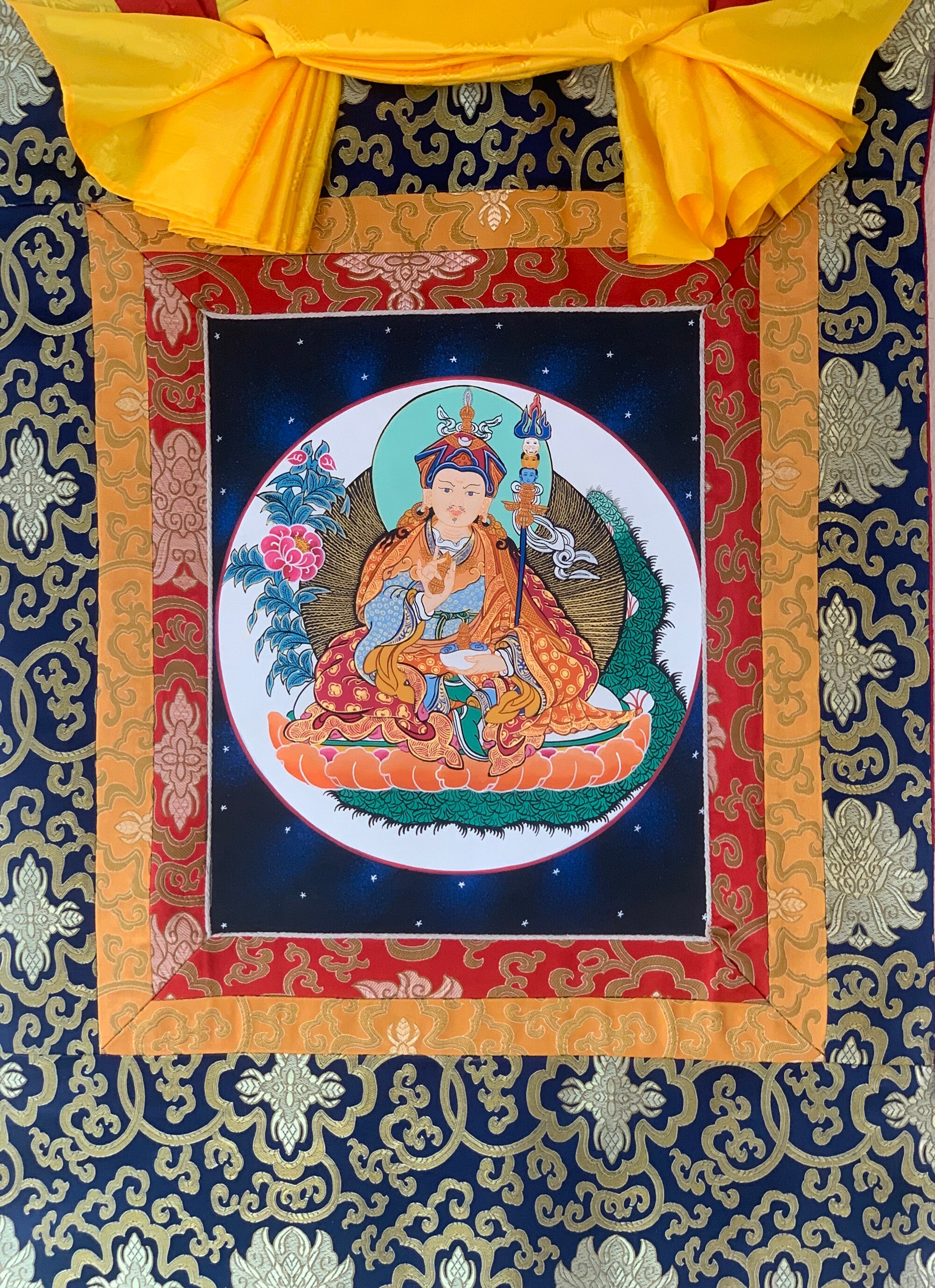 Padmasambhava Guru Rinpoche Thangka Painting Original Art - Etsy