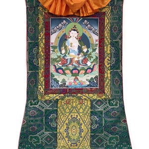 Vajrasattva/ Dorje Sempa/ Dhyani Buddha Tibetan Thangka Painting ...