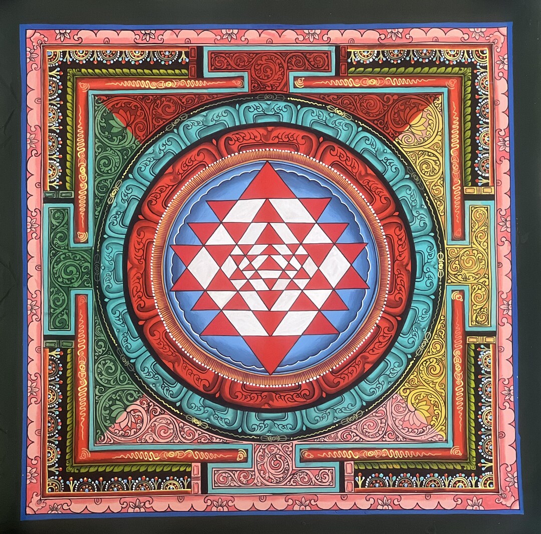 Shree Yantra/ Sriyantra/ Sri Yantra/ Shri Yantra Mandala Large ...