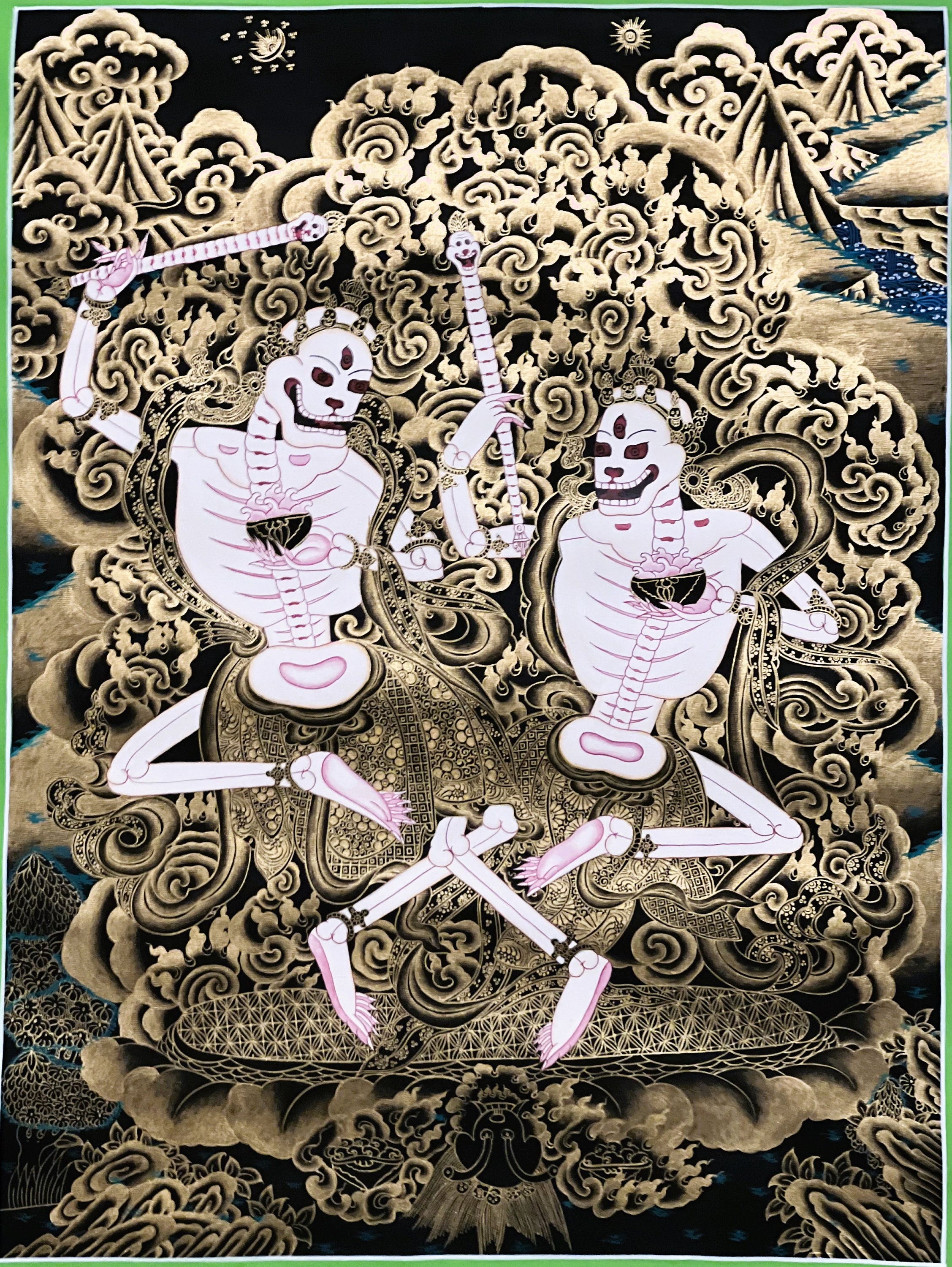 CITIPATI/CHITIPATI Happy Couple Skeleton Dancing Original Tibetan ...