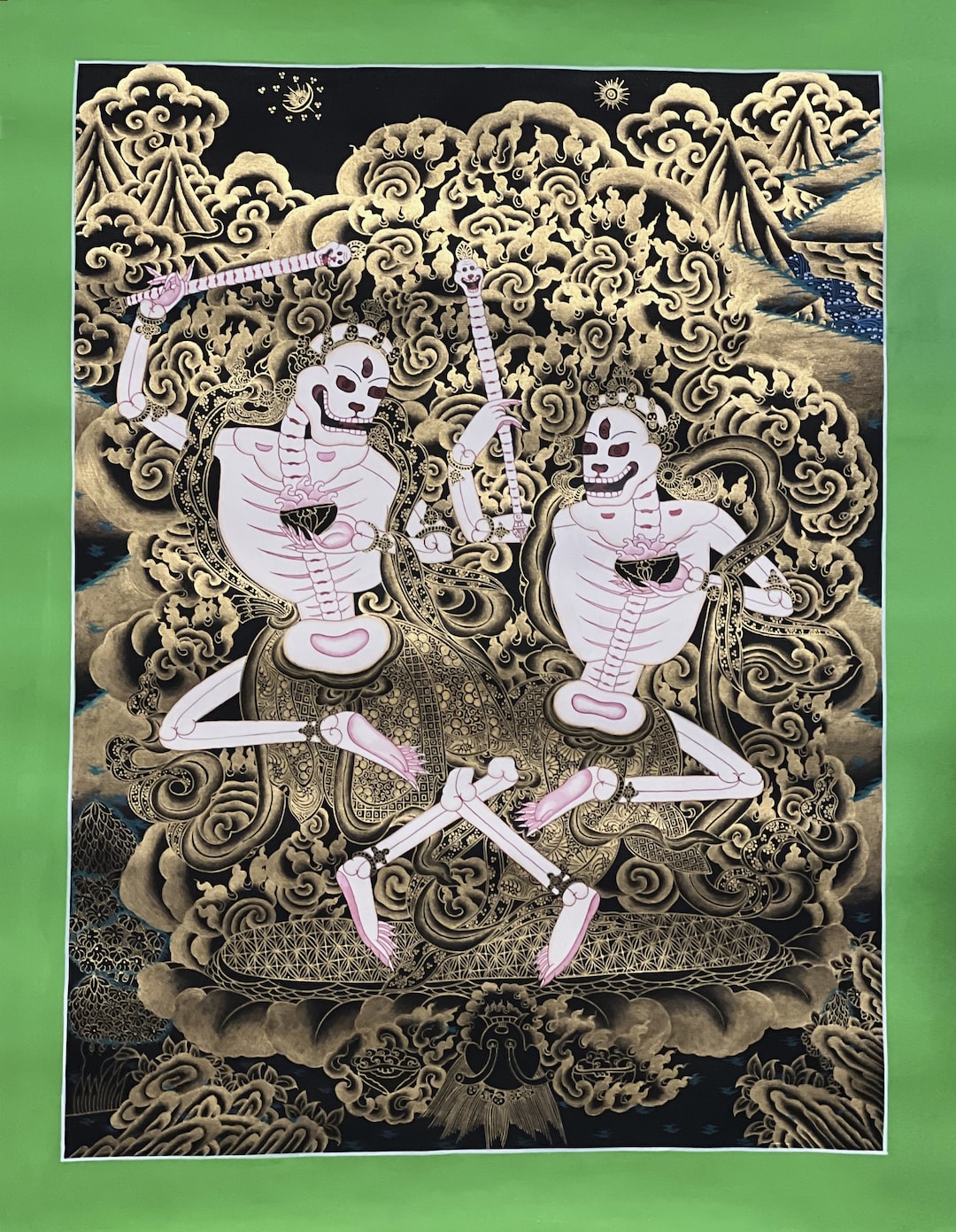 CITIPATI/CHITIPATI Happy Couple Skeleton Dancing Original Tibetan ...