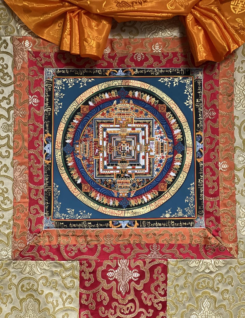 Wheel of Life/ Wheel of Time/ Kalachakra Mandala Original Tibetan ...