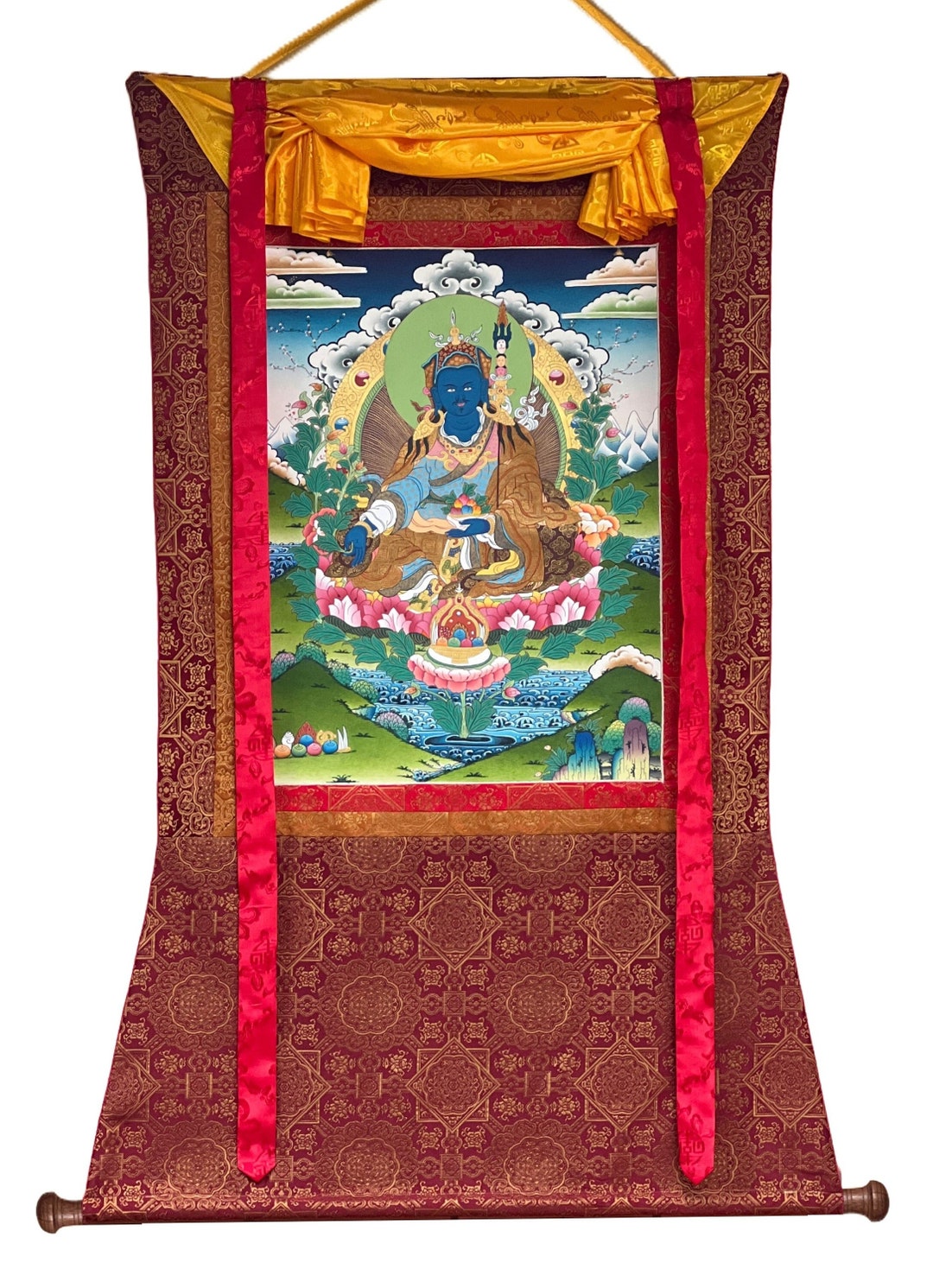 Guru Orgyen Menla/ Guru Rinpoche of Medicine Masterpiece Gold Original ...