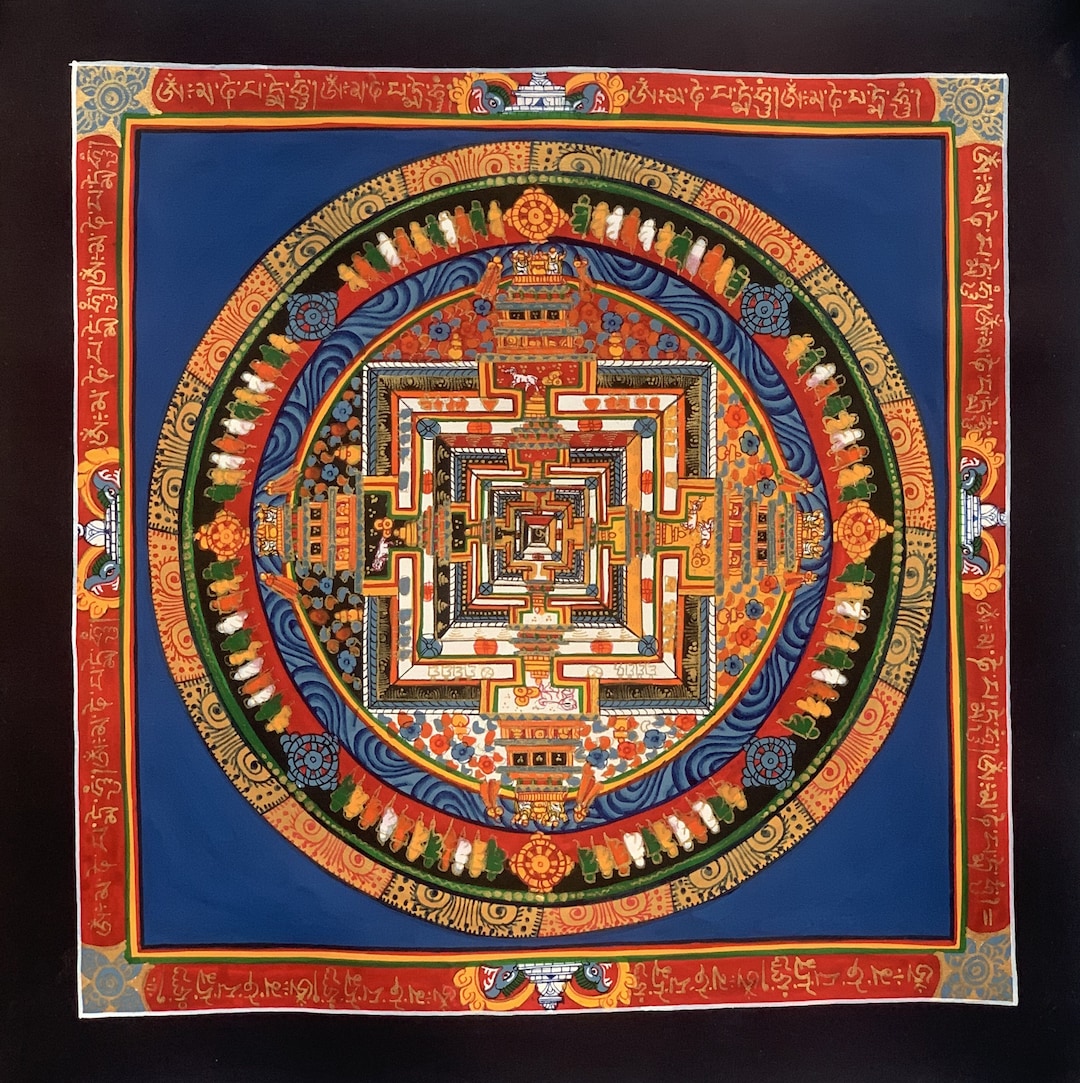 Wheel of Life, Wheel of Time, Kalachakra Mantra Mandala Hand Painted ...