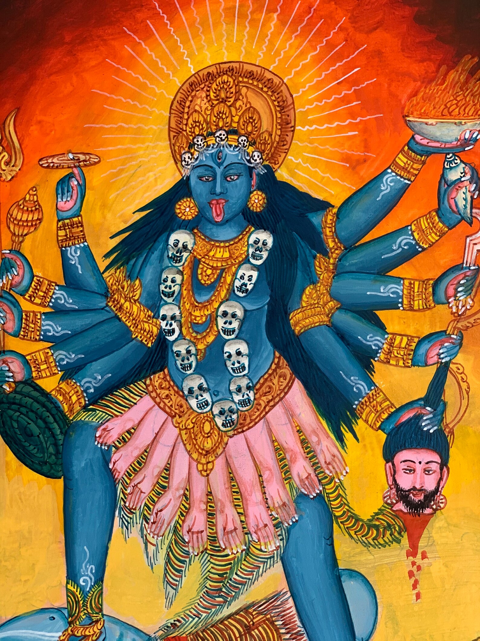 Goddess Kali Mahakali Mother of Universal Power Newari - Etsy