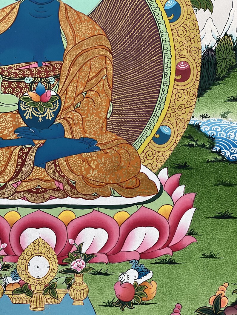 Medicine Buddha Medicine Guru Bhaisajyaguru Masterpiece Gold - Etsy