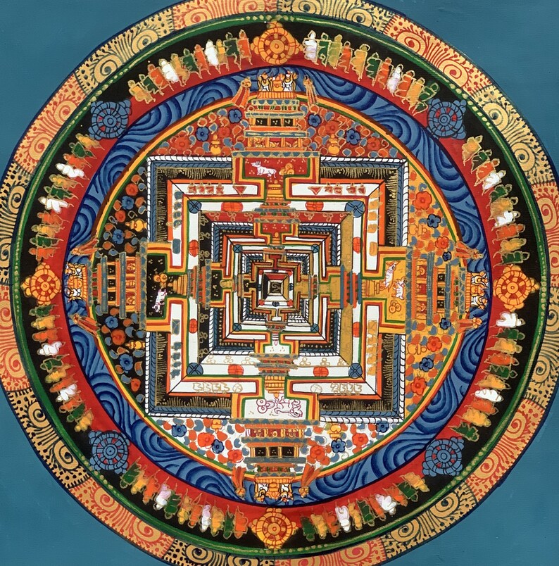 Wheel of Life Wheel of Time Kalachakra Mandala Hand Painted Original ...