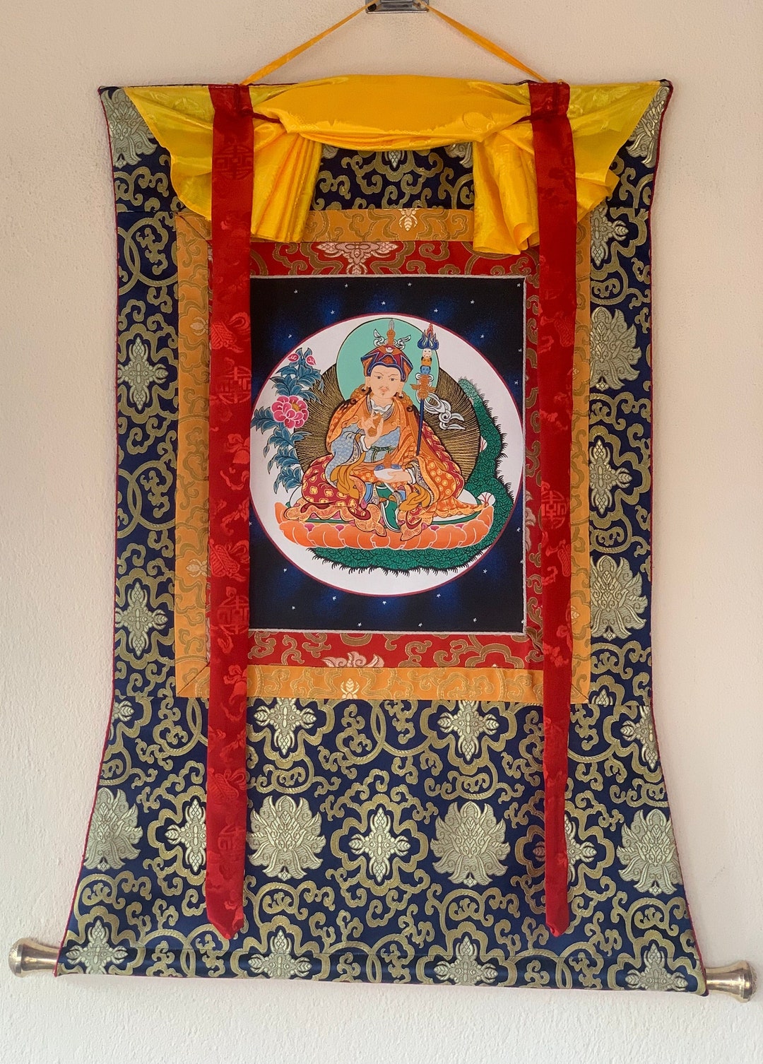 Padmasambhava, Guru Rinpoche, Thangka Painting, Original Art With ...