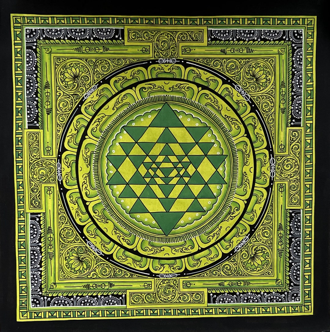 Shriyantra/ Shri Yantra/ Shri Chakara Mandala Newari Paubha/pauva ...