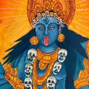 Goddess Kali, Mahakali, Mother of Universal Power, Newari Pauba, Pauva ...