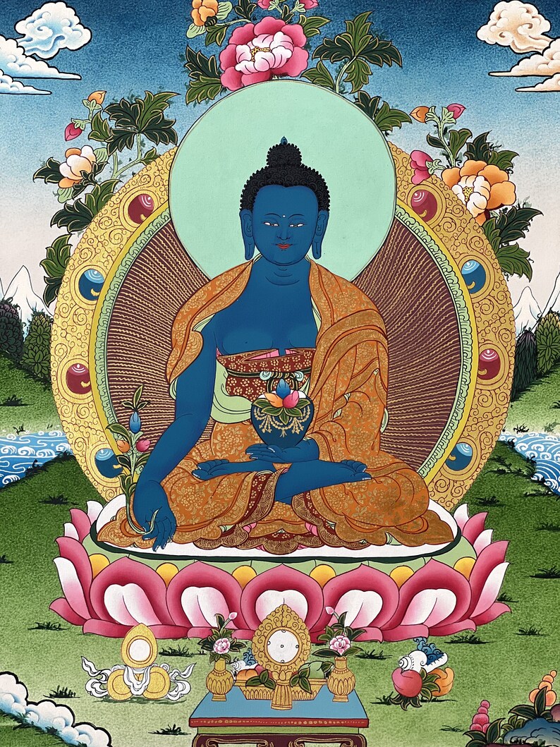 Medicine Buddha Medicine Guru Bhaisajyaguru Masterpiece Gold - Etsy