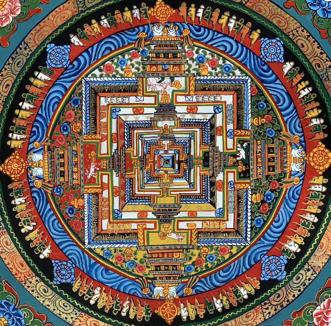Wheel of Life Wheel of Time Kalachakra Mantra Mandala - Etsy UK