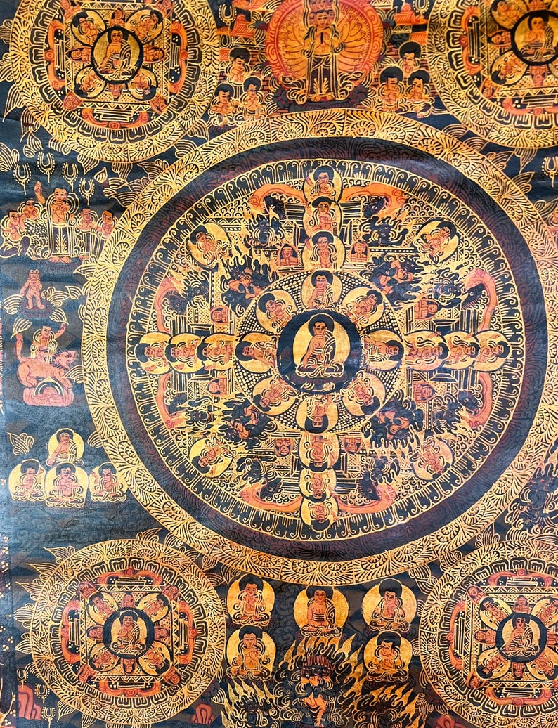 Pancha Buddha / Wheel of Life/ Bhavachakra Samsarachakra - Etsy