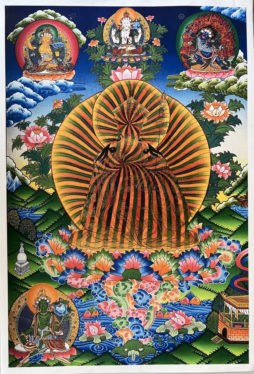 Rainbow Body Guru Padmasambhava Digital Giclée Print on Canvas - Etsy