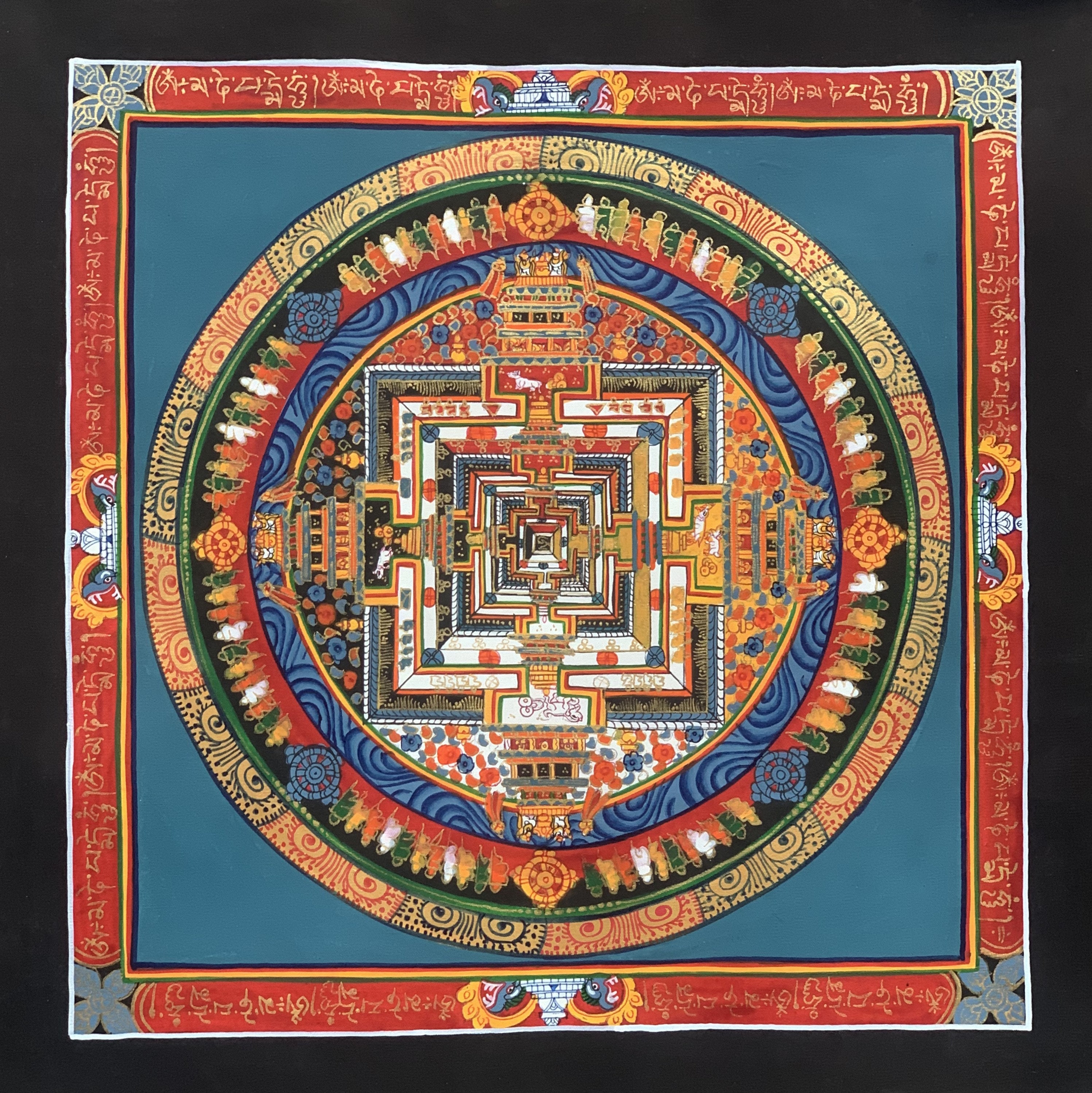 Wheel of Life Wheel of Time Kalachakra Mandala Hand Painted Original ...
