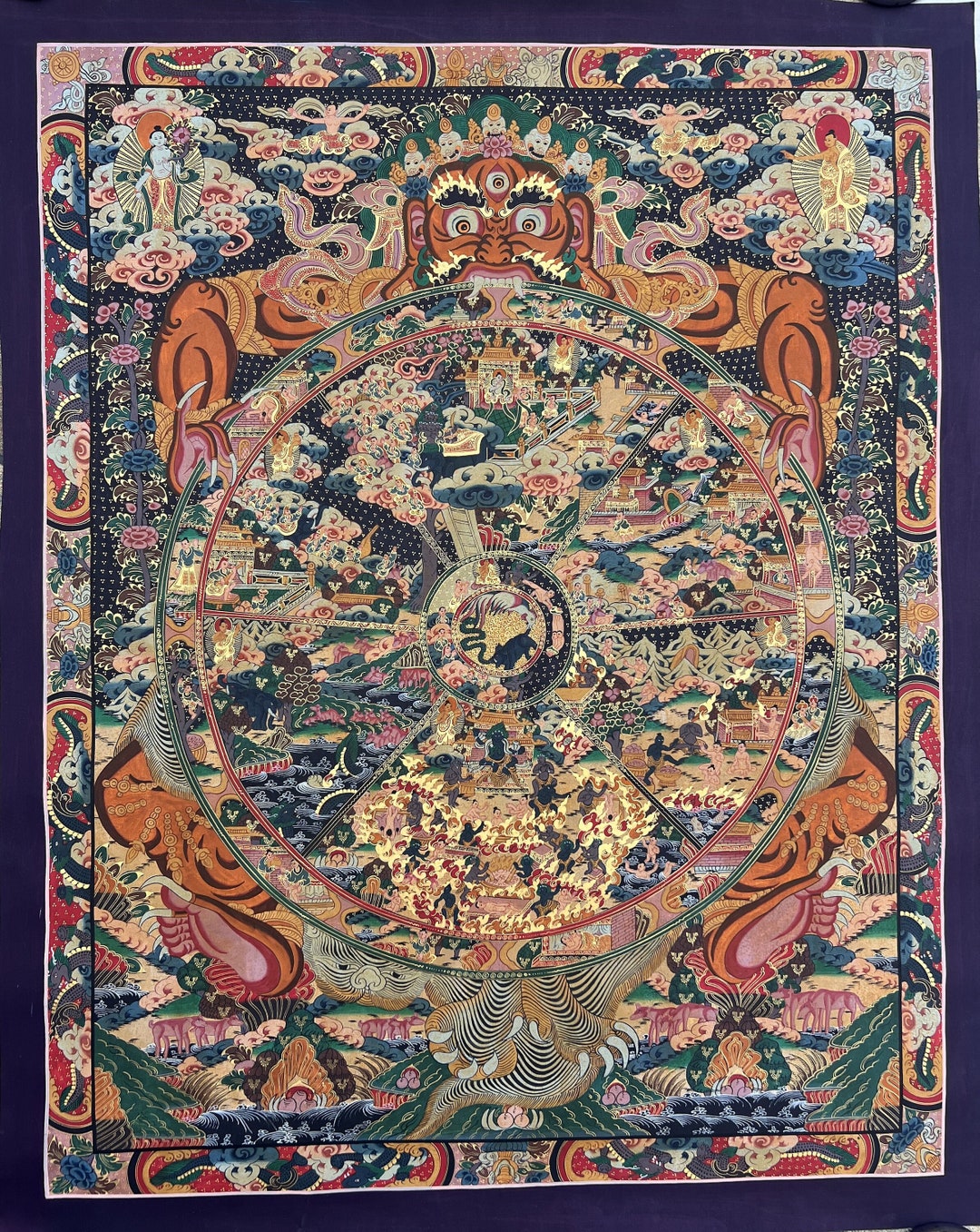 Samsara Wheel of Life Bhavachakra Mandala High-quality Masterpiece ...