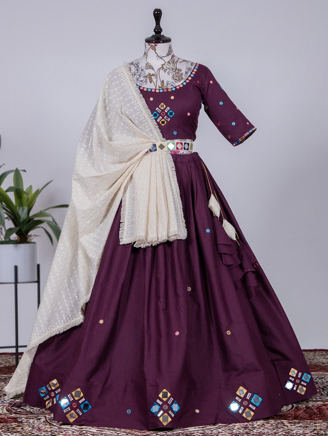 Purple Color Navratri Collection Lehenga Choli Made by - Etsy