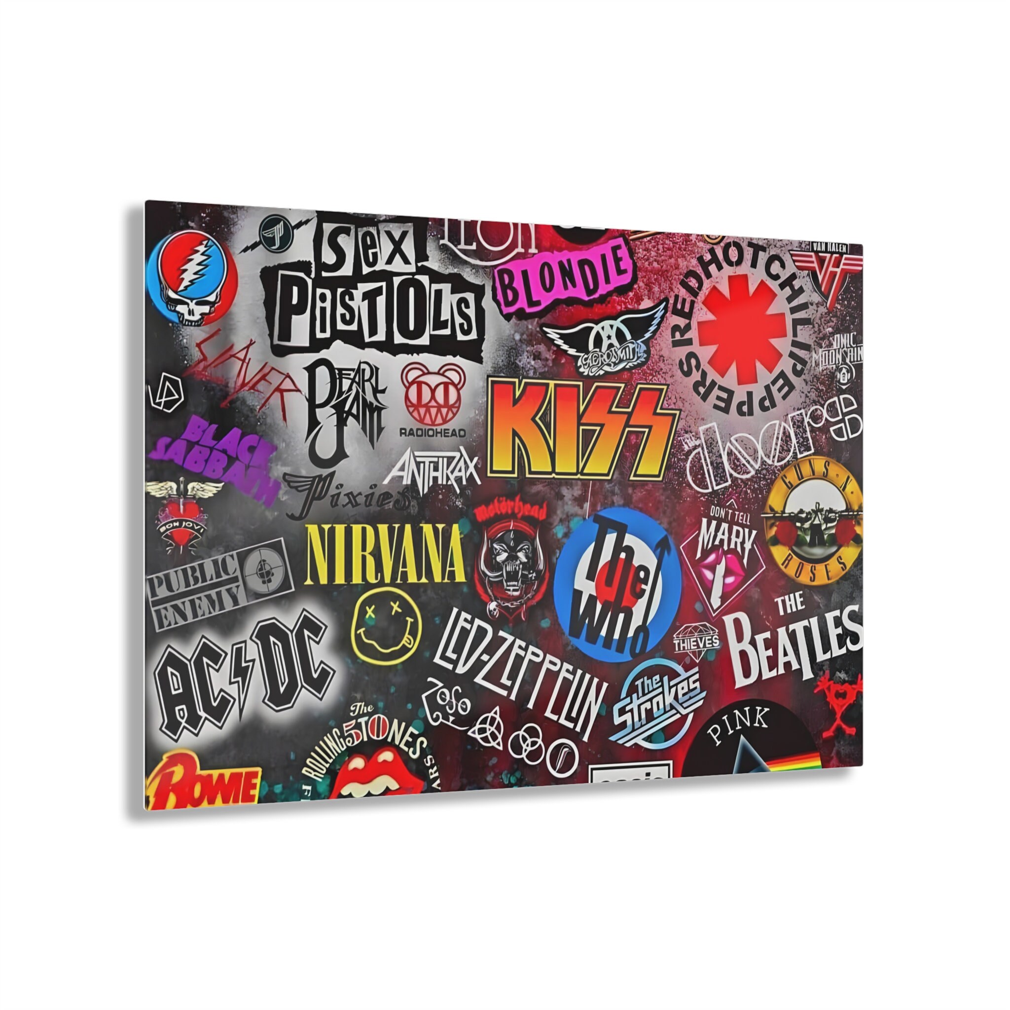 Custom Acrylic Prints Rock Band Wall Art Iconic 80's - Etsy