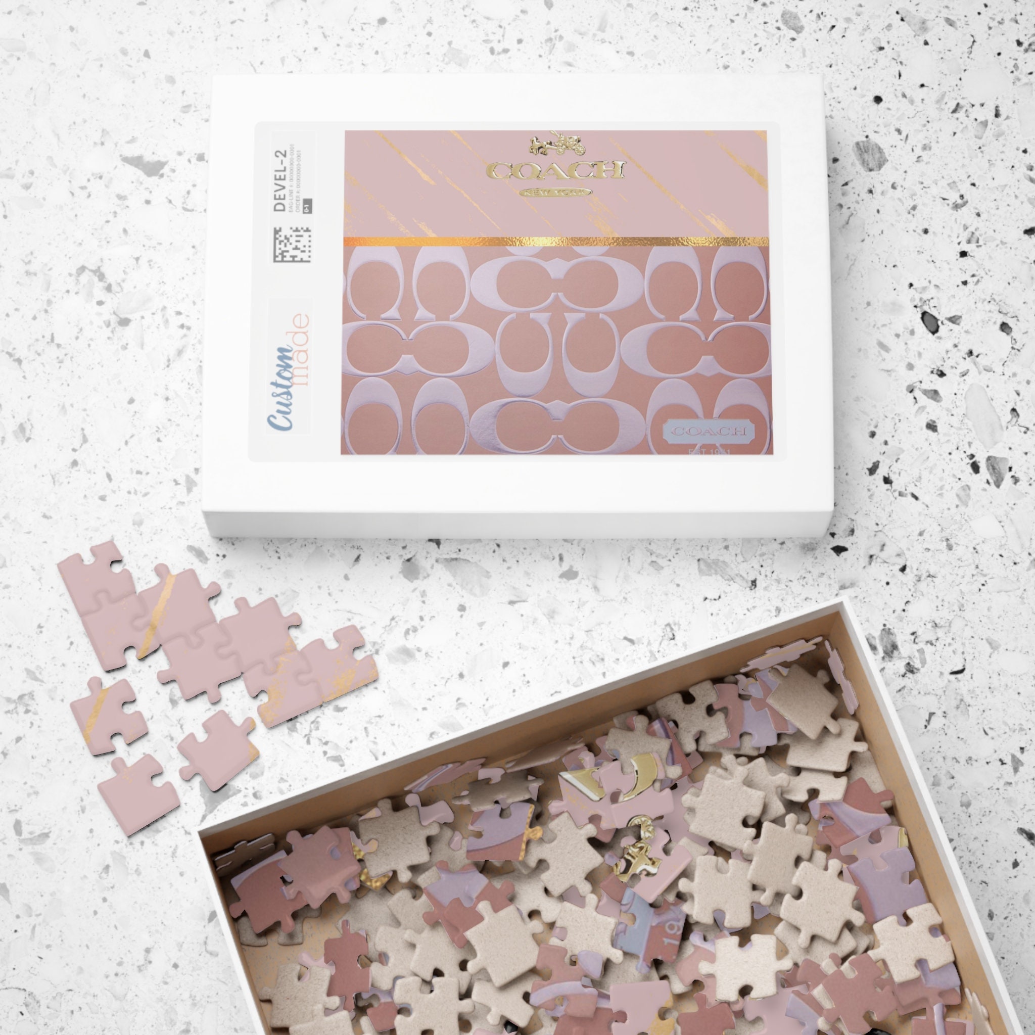 Coach Design Classy Pink Coach Family Game Night Puzzle 110, 252, 520 ...