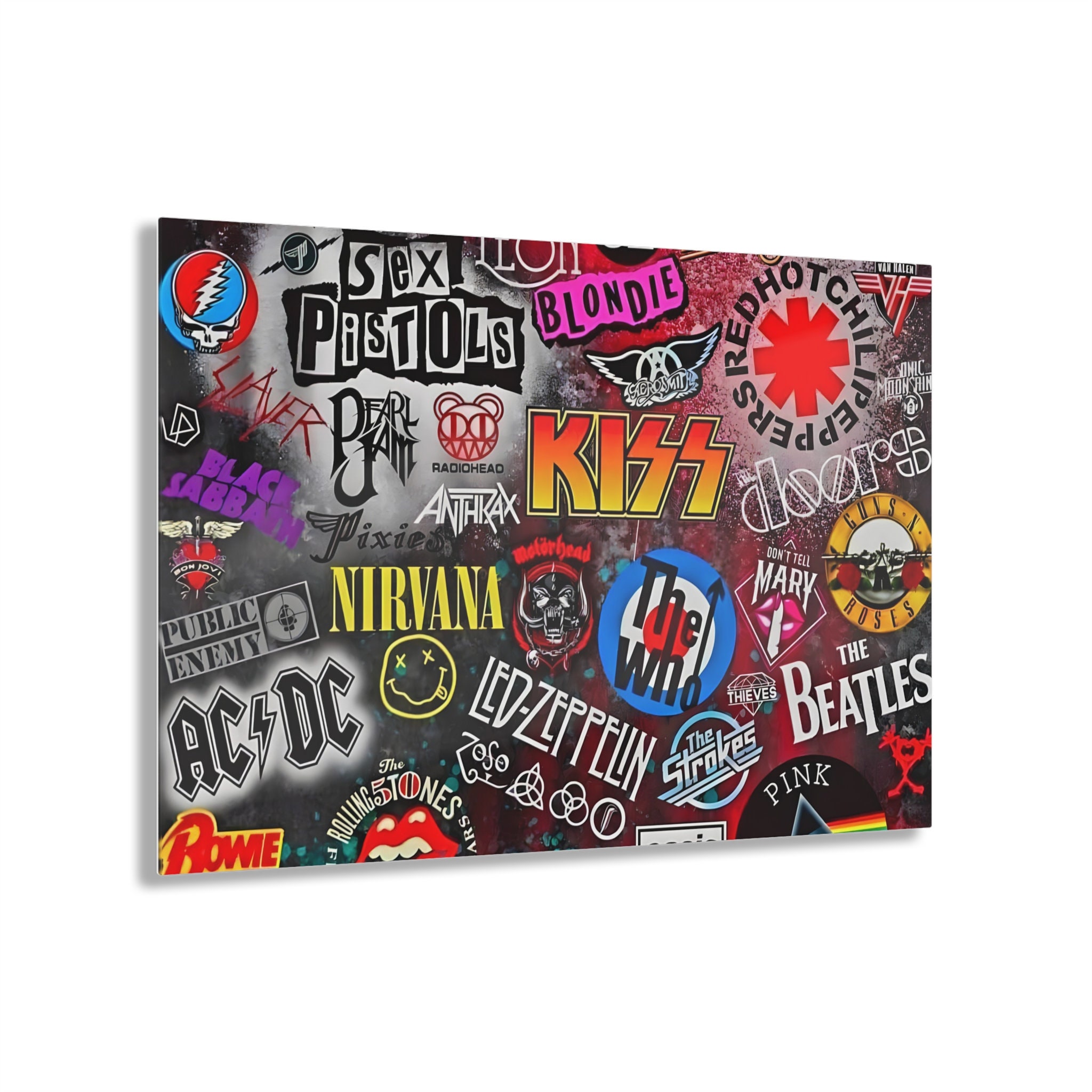 Custom Acrylic Prints Rock Band Wall Art Iconic 80's - Etsy