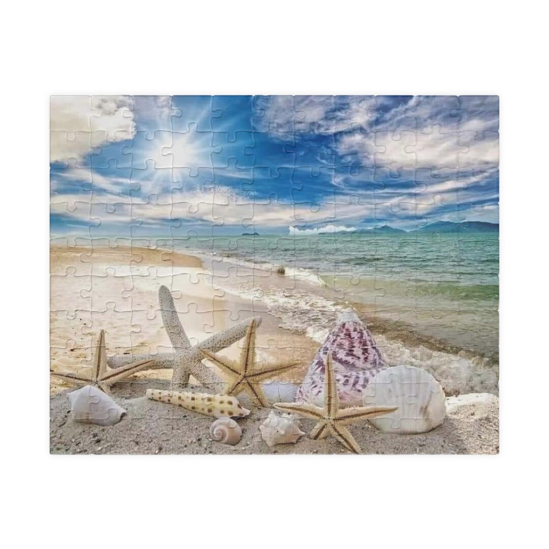 Fun at the Beach | Sea Shells Puzzle | Family Game Night | Beach Scene ...