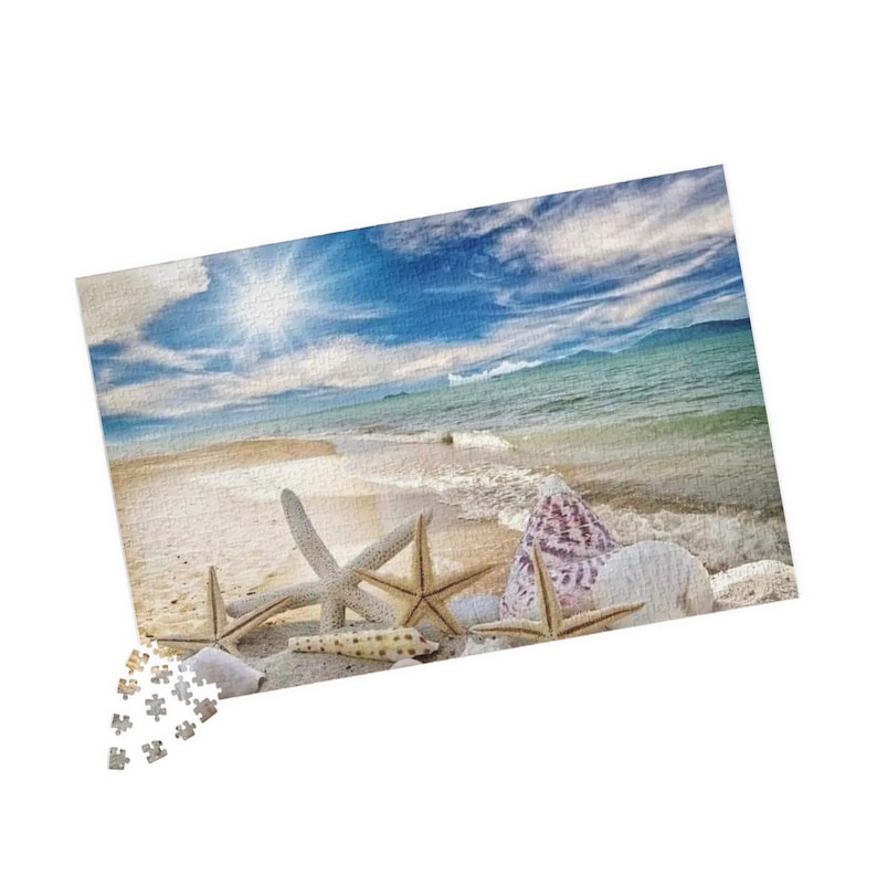 Fun at the Beach | Sea Shells Puzzle | Family Game Night | Beach Scene ...