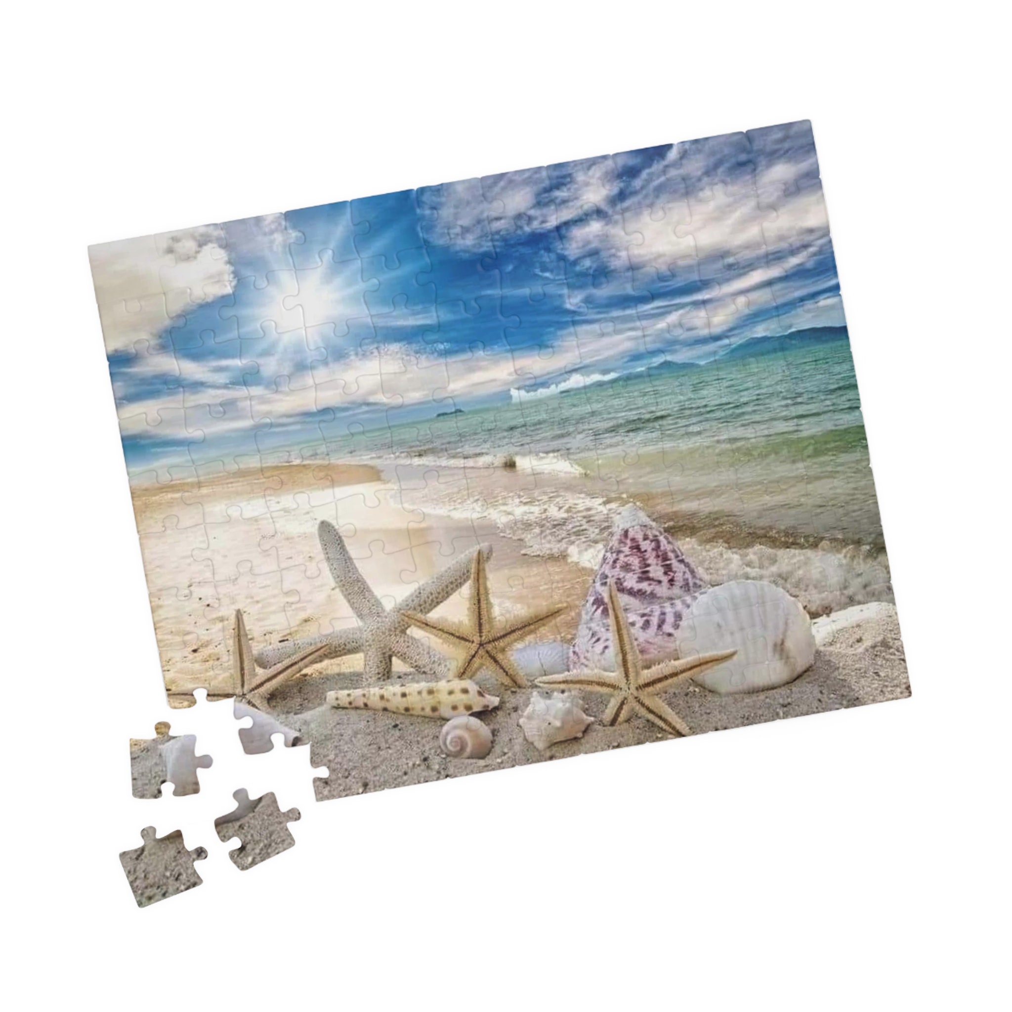 Fun at the Beach | Sea Shells Puzzle | Family Game Night | Beach Scene ...