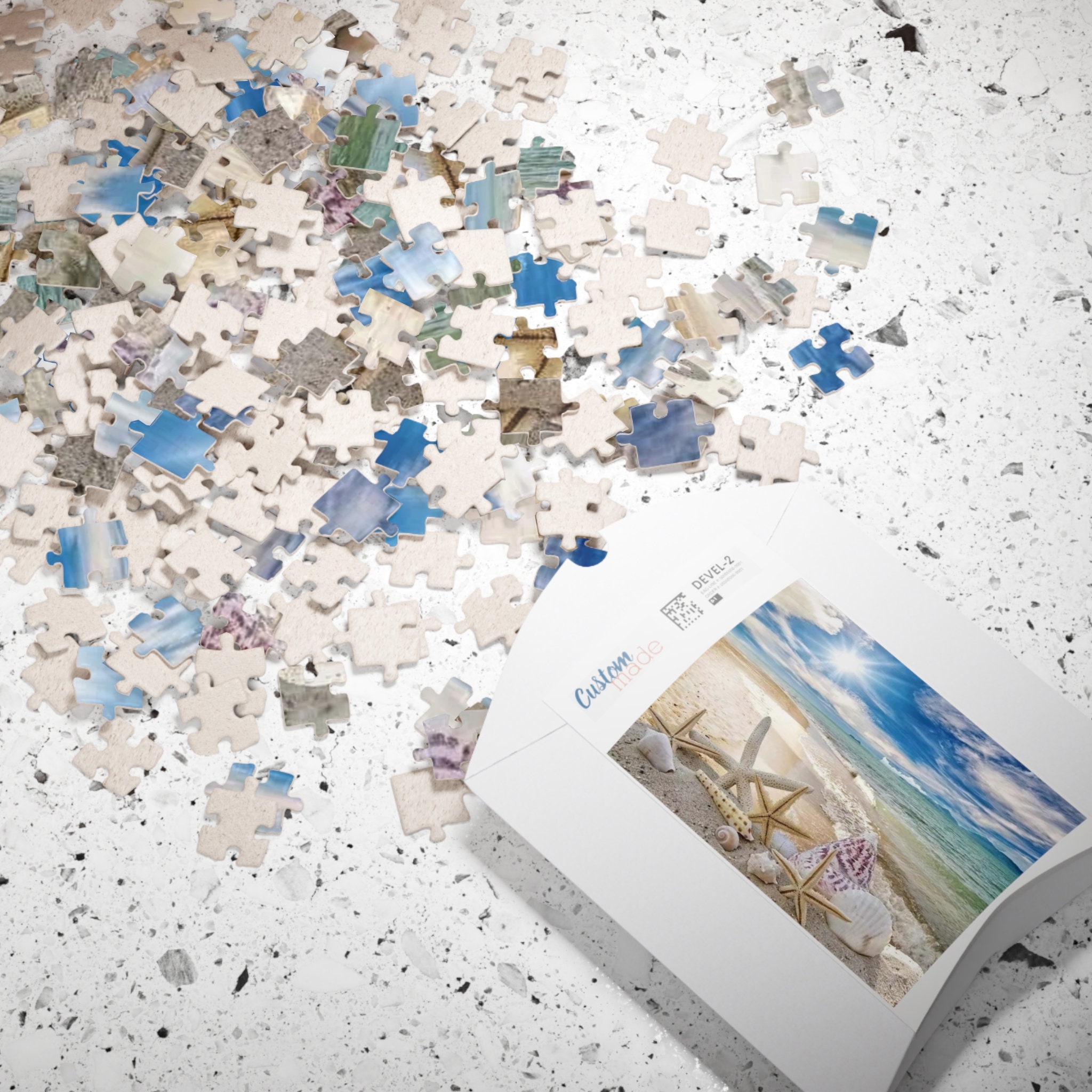 Fun at the Beach | Sea Shells Puzzle | Family Game Night | Beach Scene ...