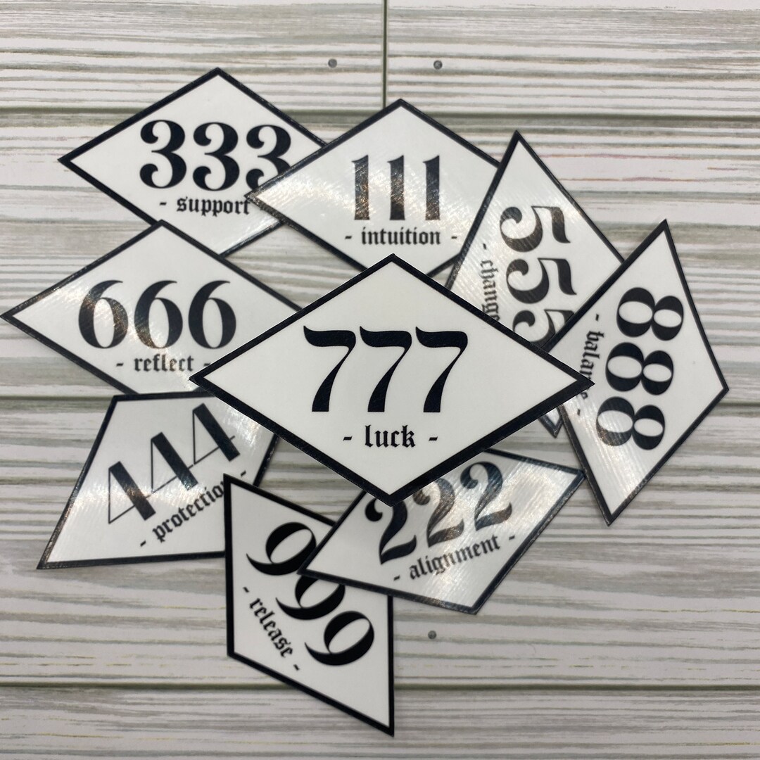 Angel Number Sticker - Etsy