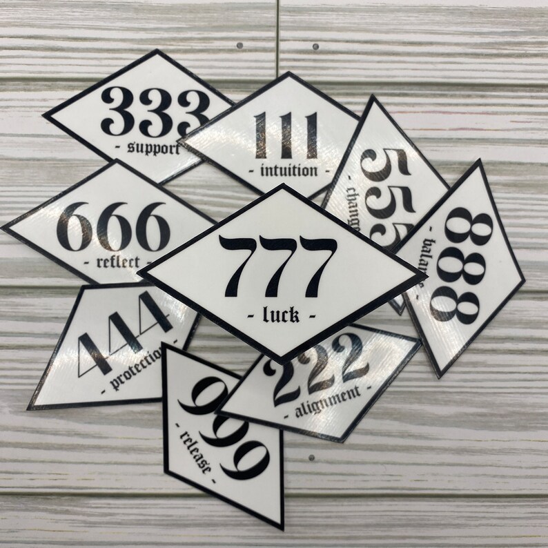 Angel Number Sticker - Etsy